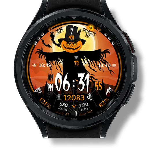 "Halloween Spirit" Digital Watch Face - Voron Watch Design